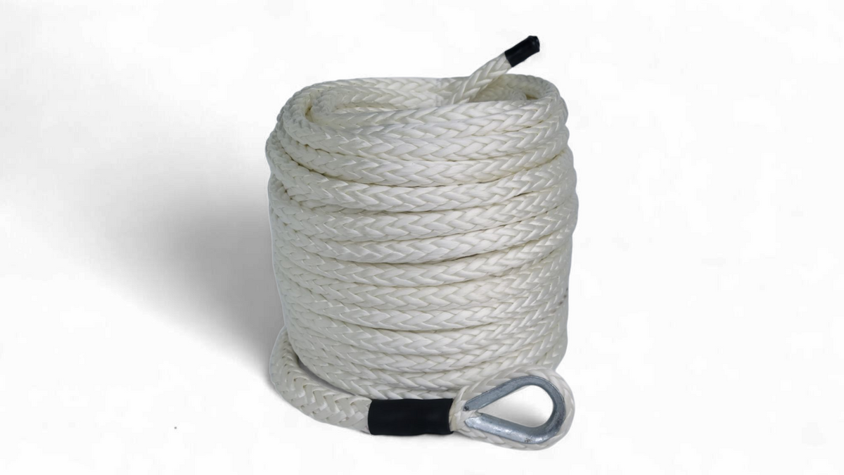 3/8" Premium 12-Strand Anchor Line w/ Steel Thimble | USA Rope