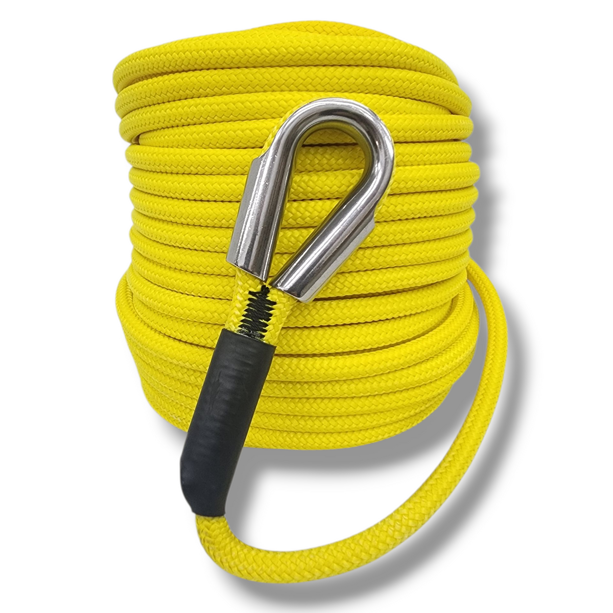 3/8" Premium Double Braid Anchor Line w/ Steel Thimble | USA Rope